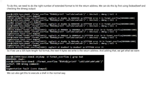 Format String Attack | PPTX