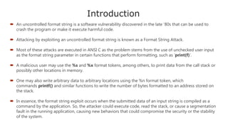 Format String Attack | PPTX