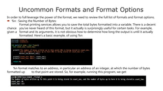 Format String Attack | PPTX