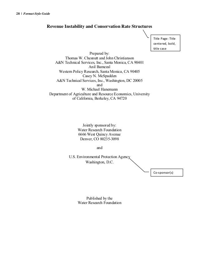 Format styleguide-reprt