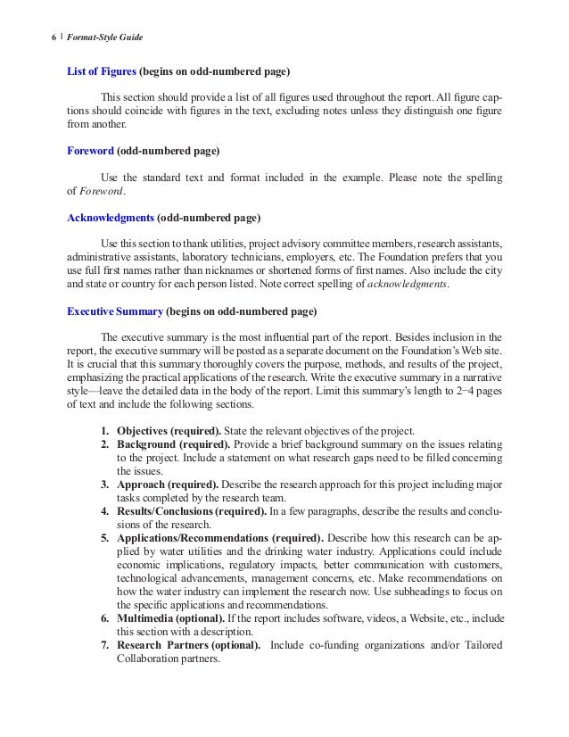 Format styleguide-reprt
