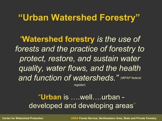 Urban Watershed Forestry Concepts | PPT