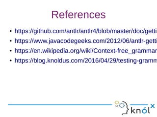 ANTLR4 and its testing | ODP
