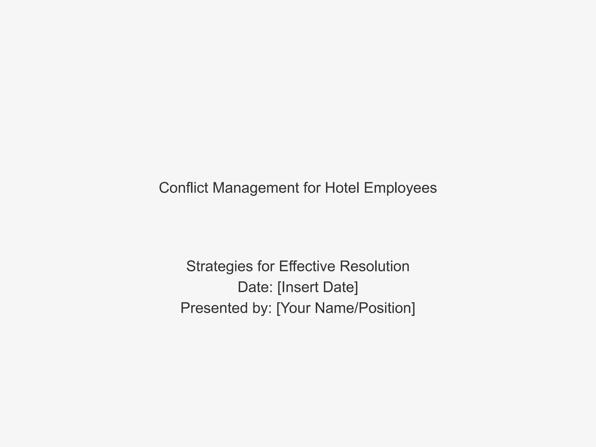 Conflict_Management_for_Hotel_Employees. | PPTX
