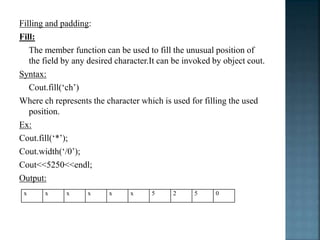 Formatted Console I/O Operations in C++ | PPTX