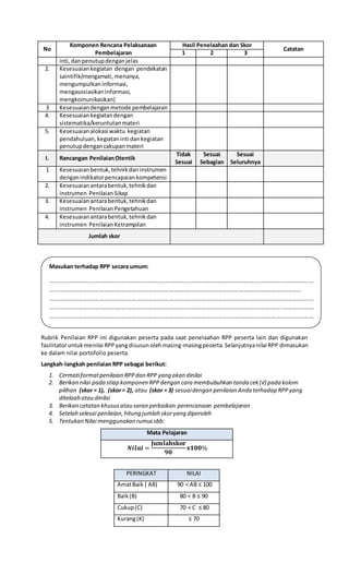 Format telaah rpp | DOCX