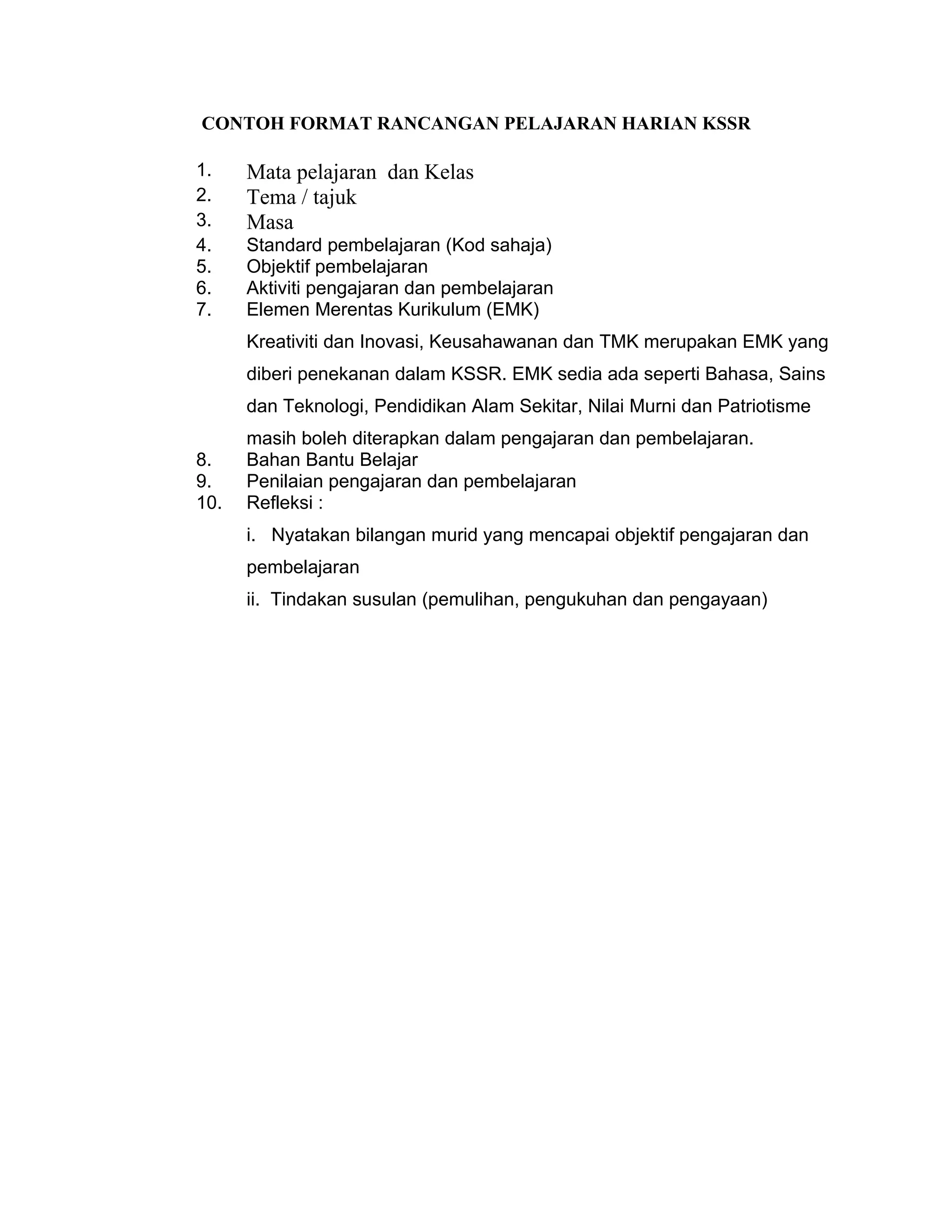 Format terkini rph | PDF