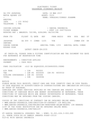 Format tiket | DOCX