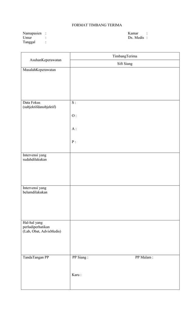 Format timbang terima new | DOCX