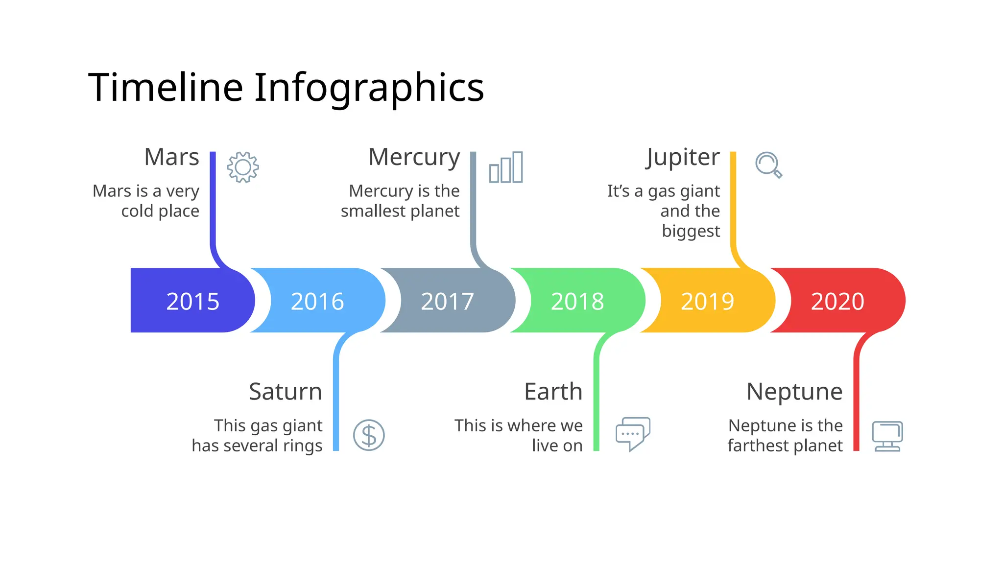 Template Timeline Infographics Sederhana | PPTX