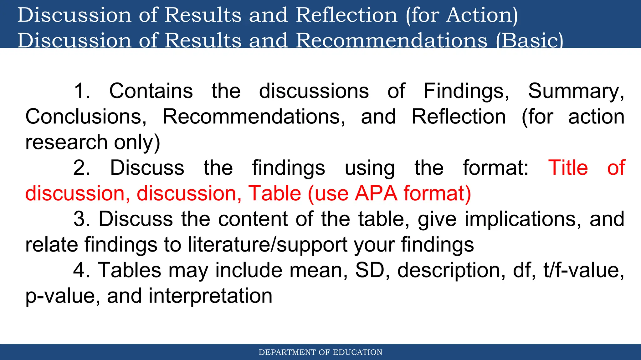 BERF research format of Department of Ed | PPTX