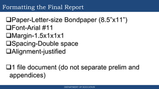 BERF research format of Department of Ed | PPTX