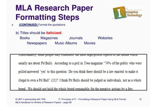 Formatting A Research Paper | PDF