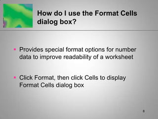 Formatting a Worksheet in Calc | PPTX | Technology & Computing