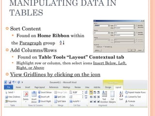 Formatting content in_word_(part_2) | PPT