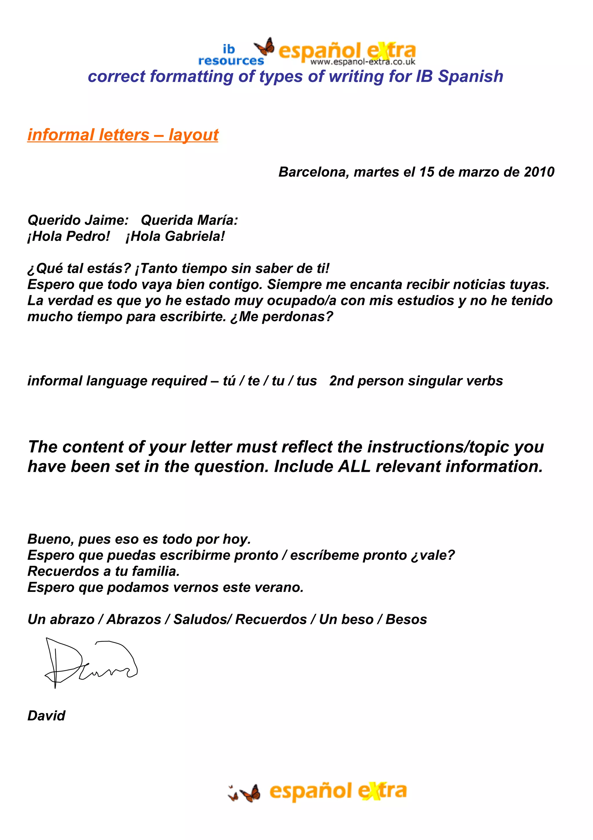 Formatting different types_of_writing | DOC