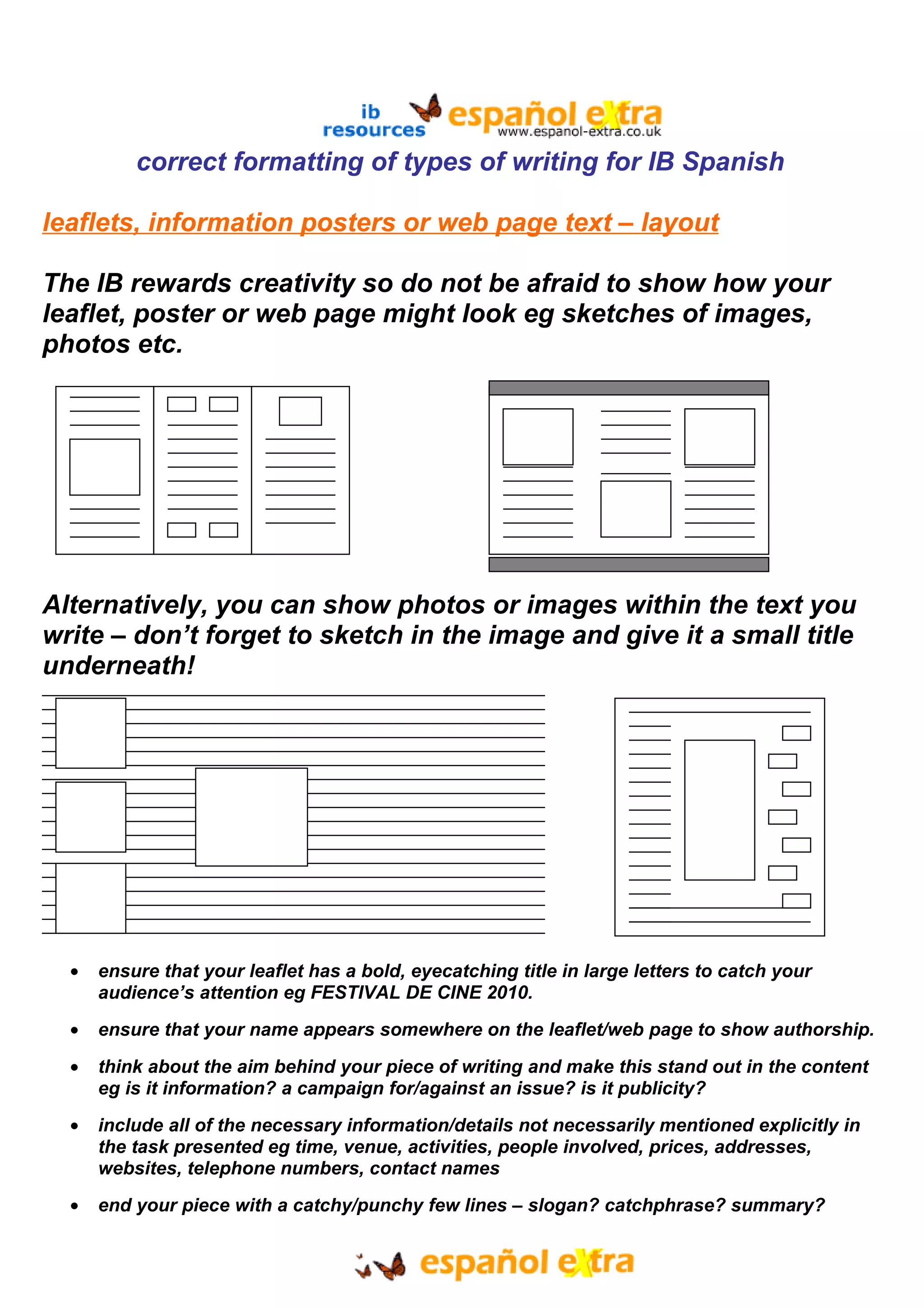Formatting different types_of_writing | DOC