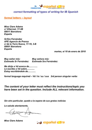 Formatting different types_of_writing | DOC