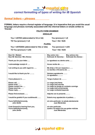 Formatting different types_of_writing | DOC