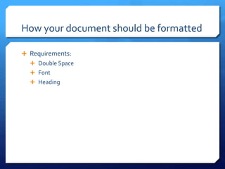 Formatting essentials and common mistakes | PPTX
