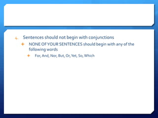 Formatting essentials and common mistakes | PPTX