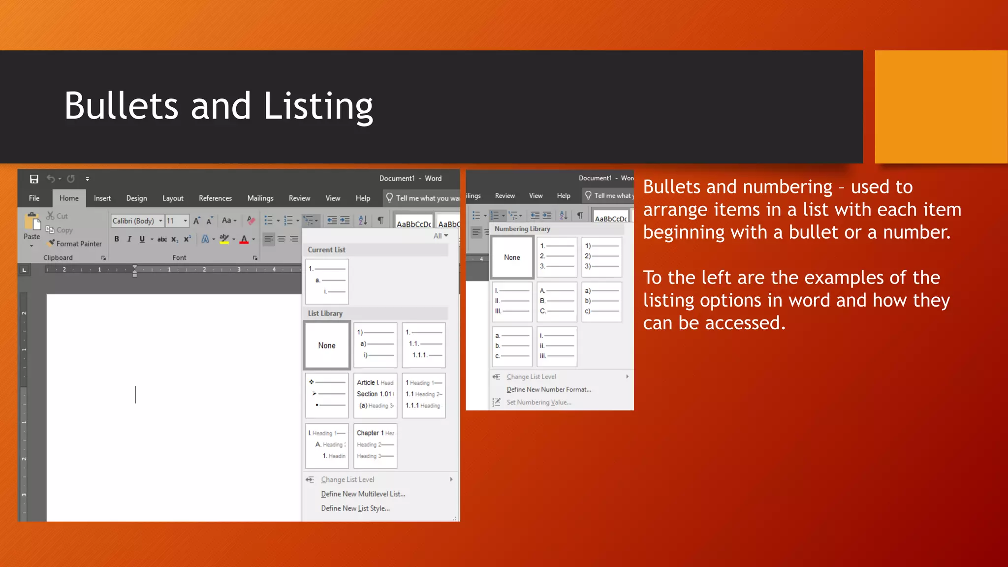 Formatting features in microsoft word | PPTX