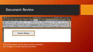 Formatting features in microsoft word | PPTX