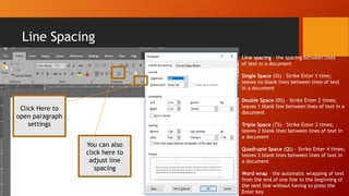 Formatting features in microsoft word | PPTX