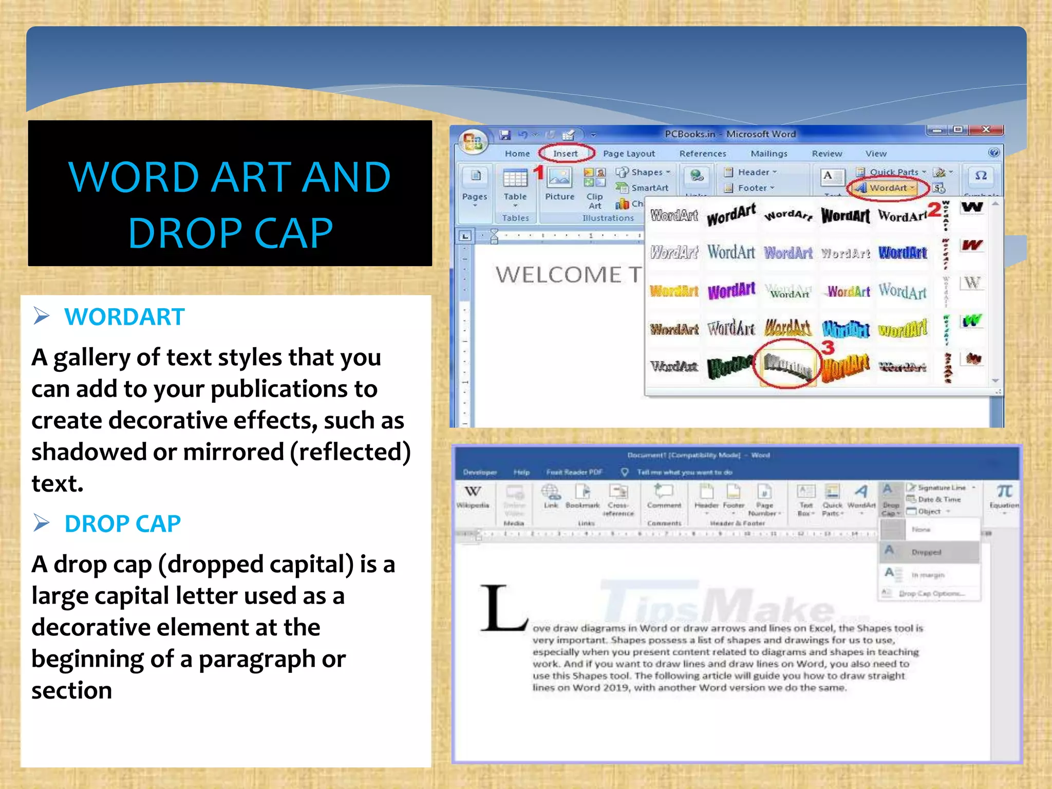 FORMATTING FEATURES OF MS WORD AND OTHER FEATURES OF MS WORD.pptx by ...