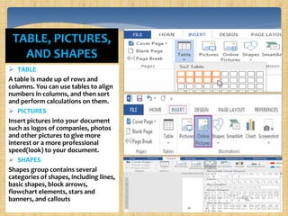 FORMATTING FEATURES OF MS WORD AND OTHER FEATURES OF MS WORD.pptx by ...