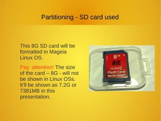 Formatting SD card in Mageia Linux OS | PPT