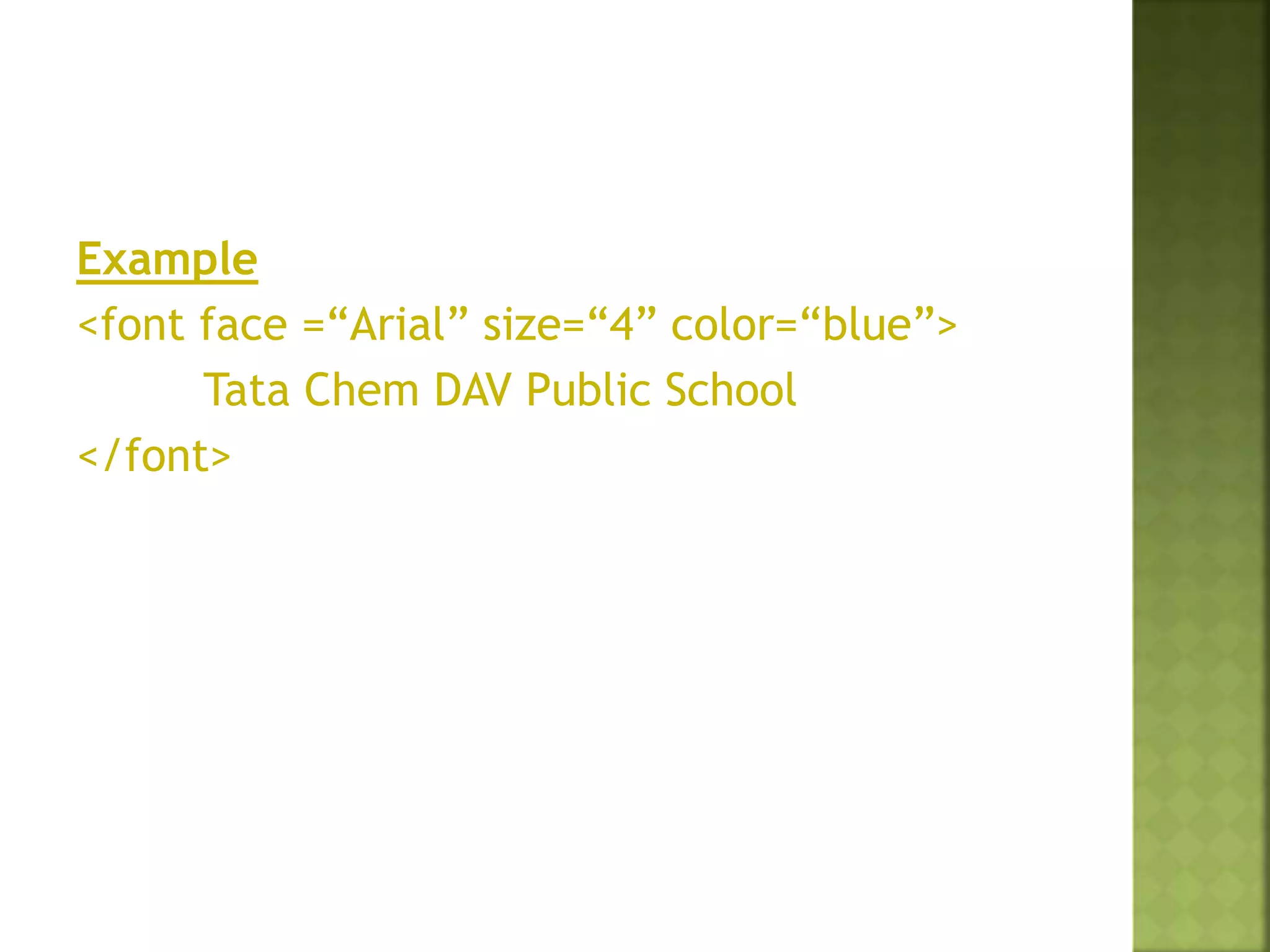Formatting Tags & Creating Html Page | PPT