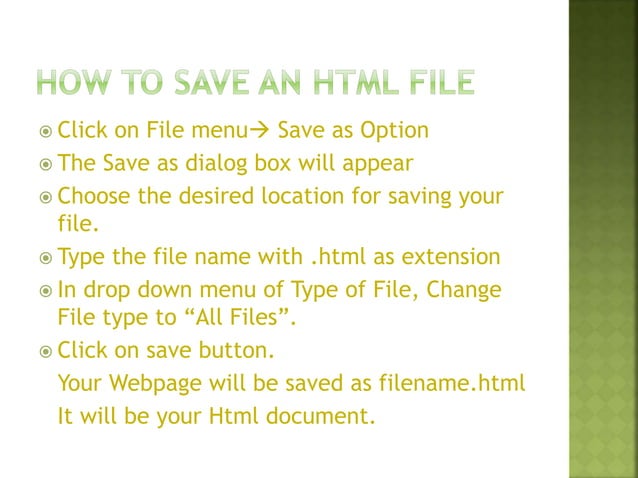 Formatting Tags & Creating Html Page | PPT