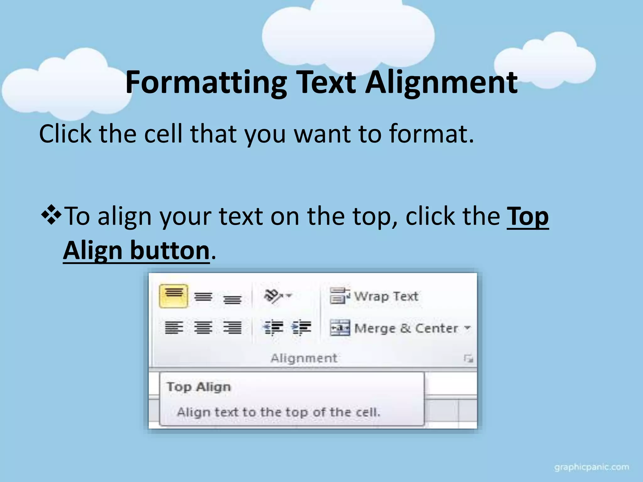 Formatting text (Microsoft Excel) | PPTX