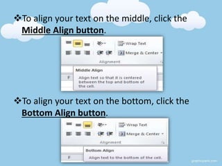 Formatting text (Microsoft Excel) | PPTX