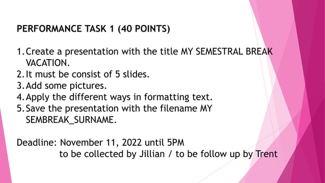 Formatting Text Pptx