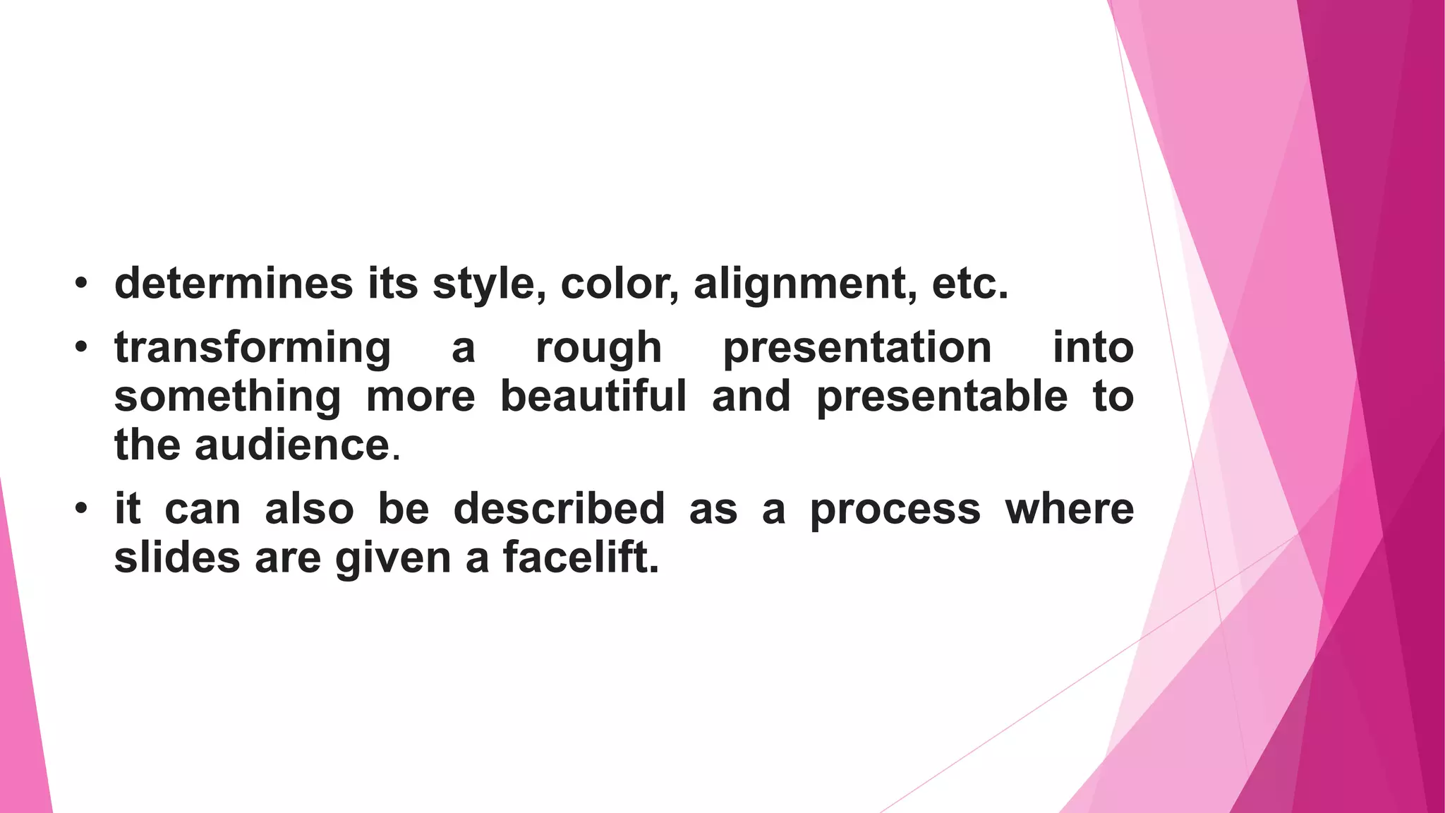 FORMATTING TEXT.pptx | Desktop Publishing | Computer Software and Applications