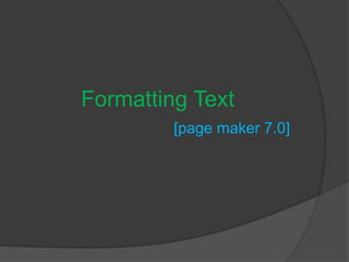Formatting text 1 | PPTX