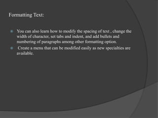 Formatting text 1 | PPTX