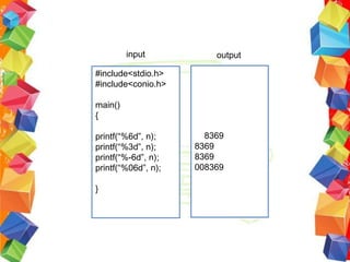 Formatting the output | PPT