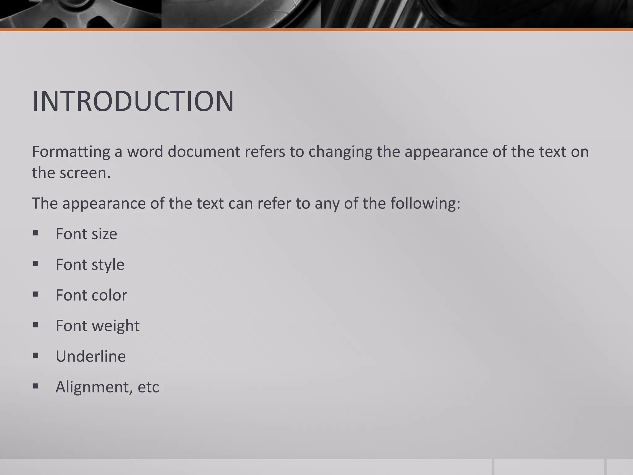 Formattingwordprocessingdocument | PPT