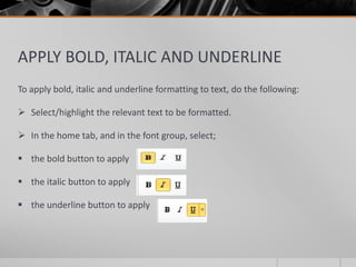 Formattingwordprocessingdocument | PPT