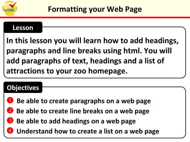 Formatting your web page | PPT | Web Design and HTML | Internet