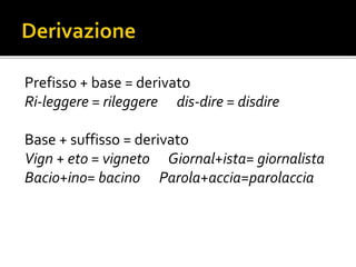 Formazione delle parole | PPTX