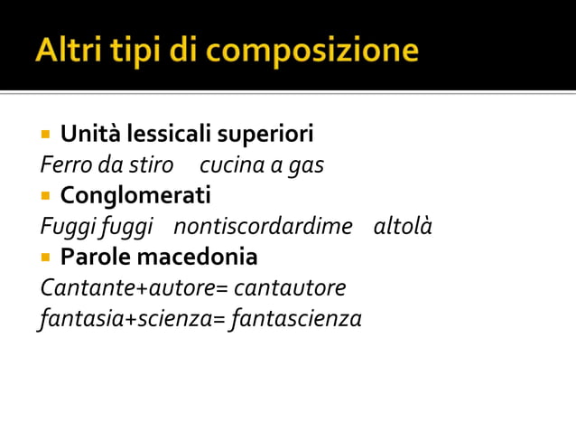 Formazione delle parole | PPTX
