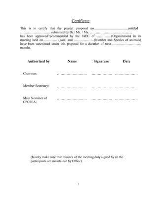 Form B (per rule 8(a)*for Submission of Research Protocol | PDF