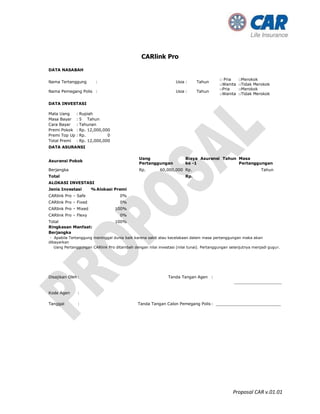 Form bisnis & spaj | PDF
