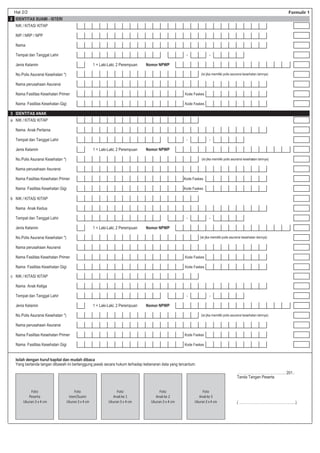 Form bpjs kesehatan | PDF