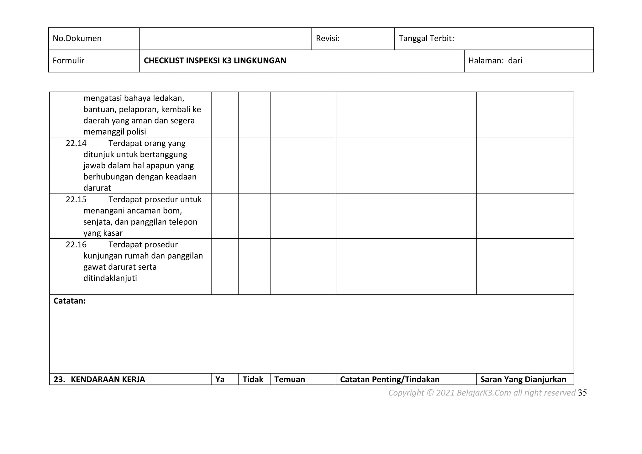 FORM CHECK LIST INSPEKSI K3-LINGKUNGAN (GENERAL INSPECTION).pdf