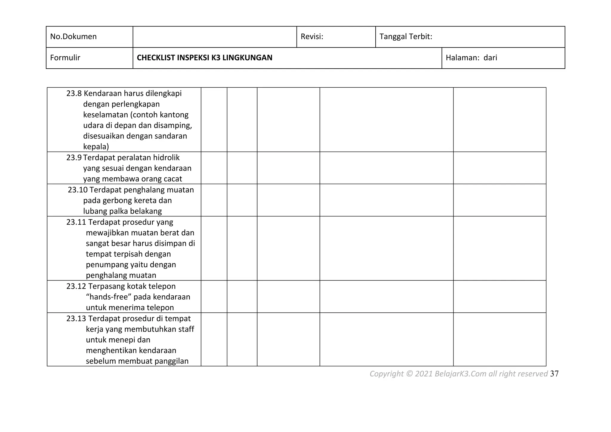 FORM CHECK LIST INSPEKSI K3-LINGKUNGAN (GENERAL INSPECTION).pdf
